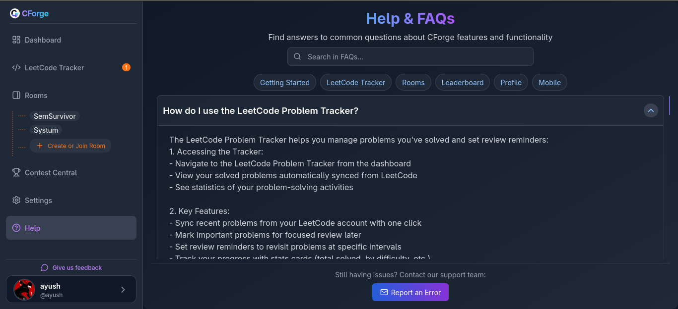 CForge: LeetCode Tracker & Competitive Programming Leaderboards