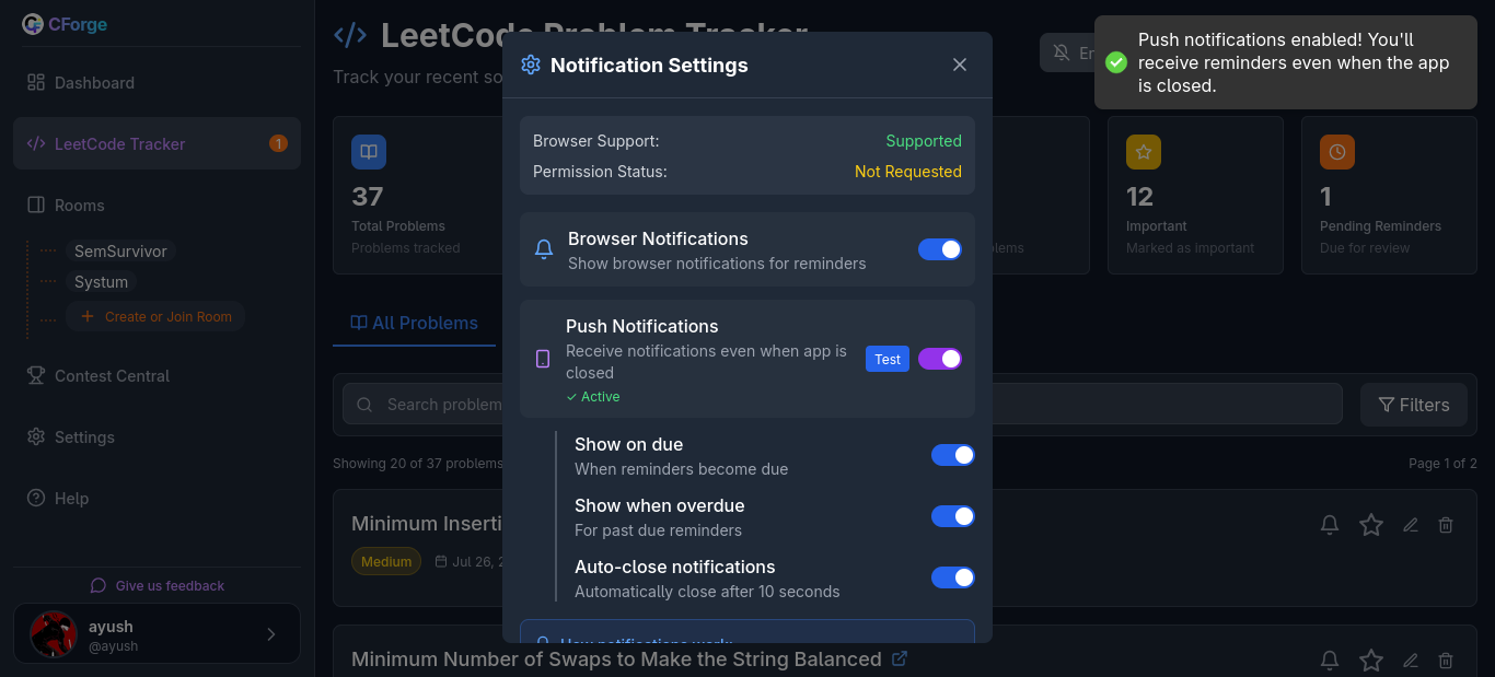 CForge: LeetCode Tracker & Competitive Programming Leaderboards